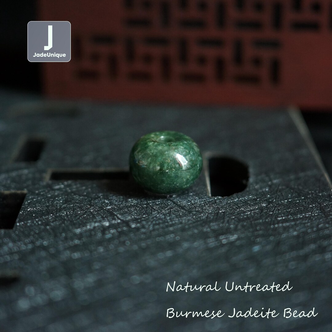 Authentic Jadeite Barrel Bead Natural Untreated Burmese Jadeite Grade A ...