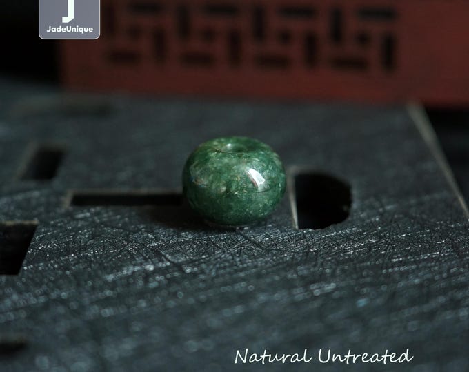 Authentic Jadeite Barrel Bead Natural Untreated Burmese Jadeite Grade A ...