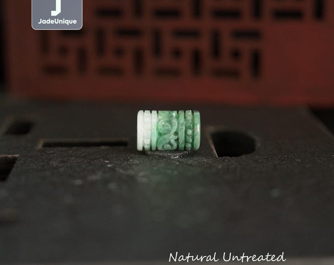 Authentic Jadeite Tube Bead | Natural Untreated Burmese Jadeite | Grade ...