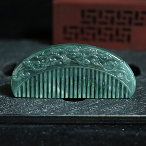 Jadeite Comb Hand Carved Guatemalan Jadeite Natural Untreated Grade A ...