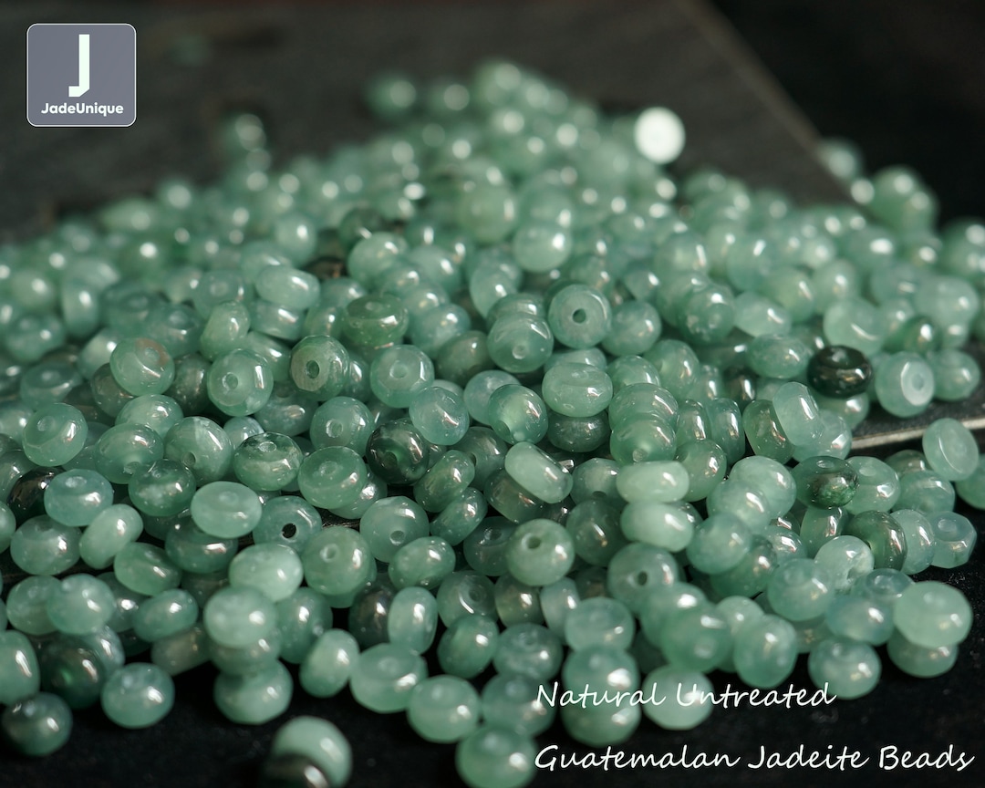 7.0mm Bluish Green Jadeite Beads for Necklace/bracelet - Guatemalan ...