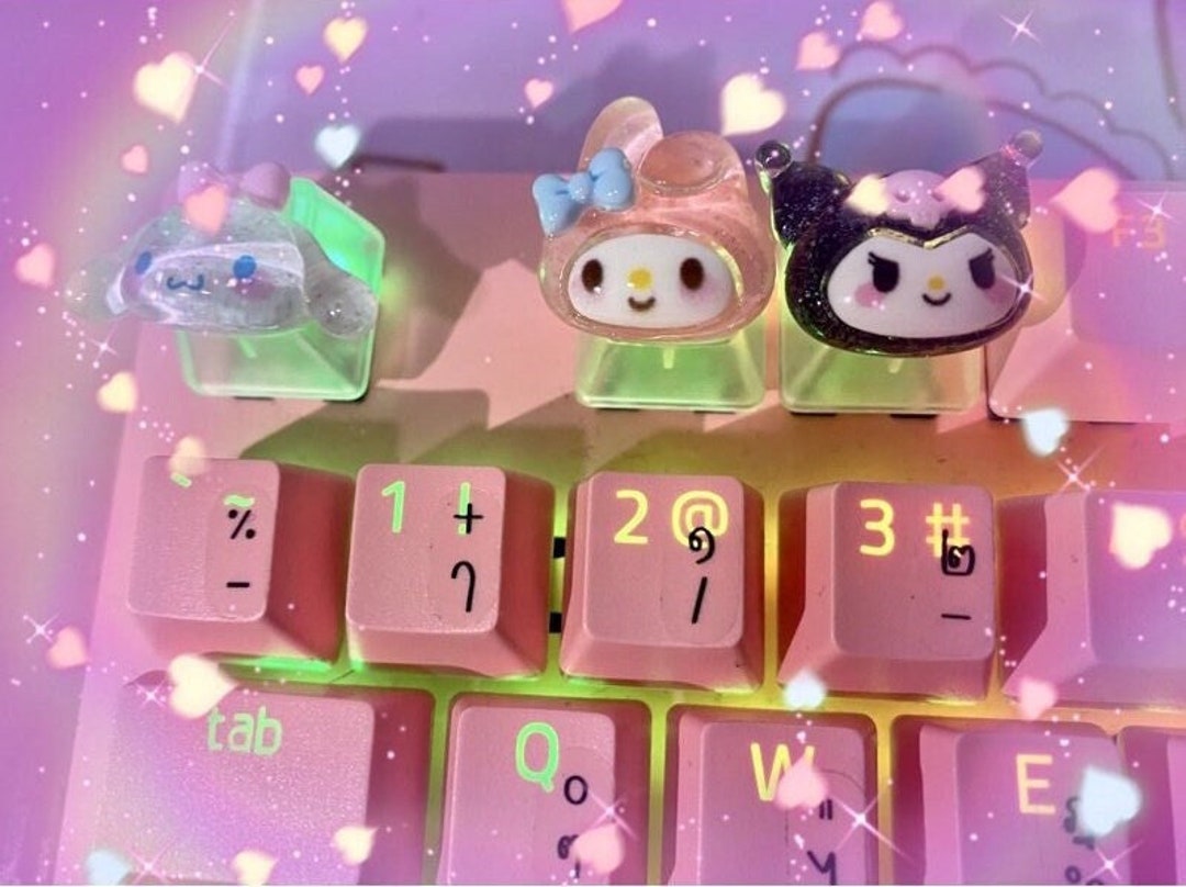 Sanrio Keycaps, Kuromi, My Melody, Cinnamoroll, Pompompurin, for ...