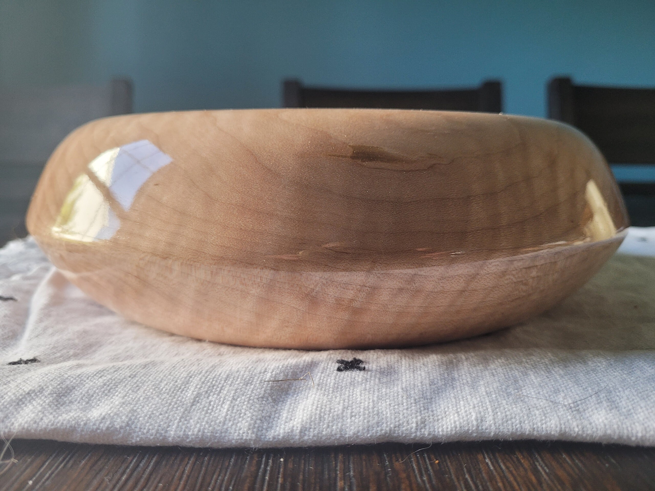Large Curly Maple Bowl With Ambrosia Stains - Etsy