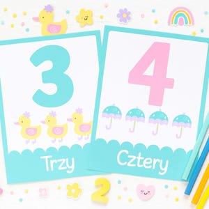 Liczby 1-10 Po Polsku | Polish Numbers Flashcards for Kids | Nauka ...