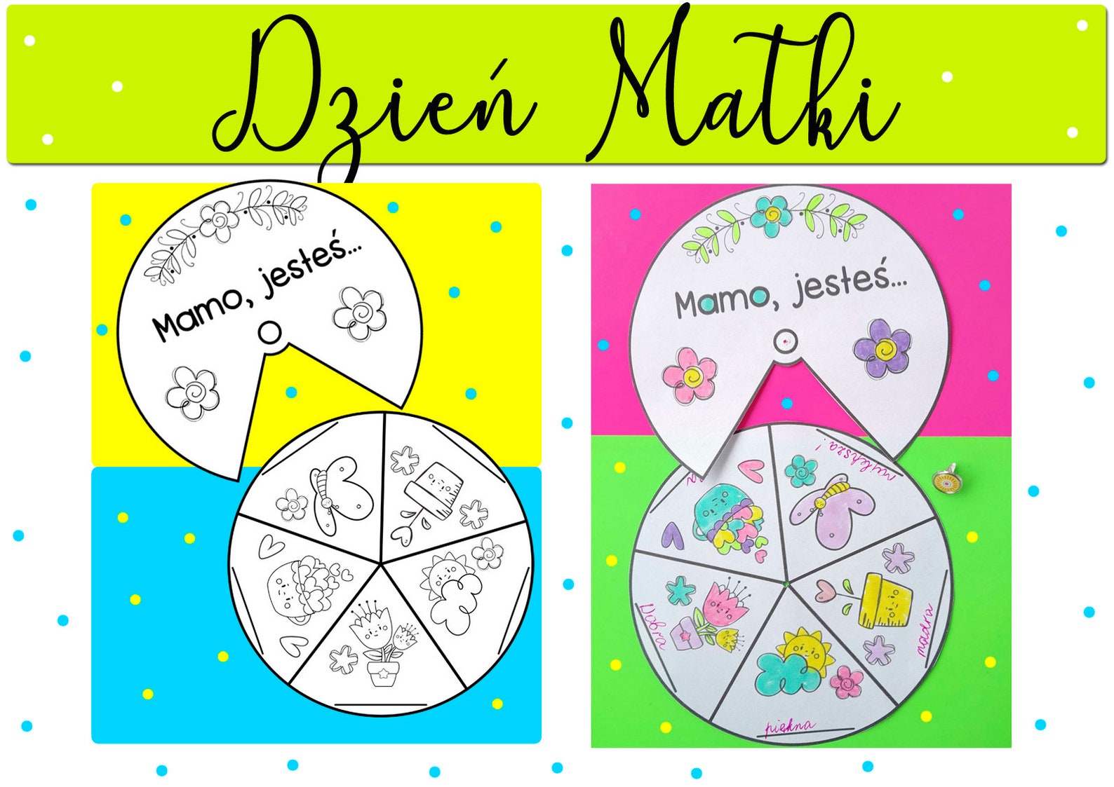 Dzień Matki Praca Plastyczna Dla Dzieci | Materiały Do Druku | Mother's ...