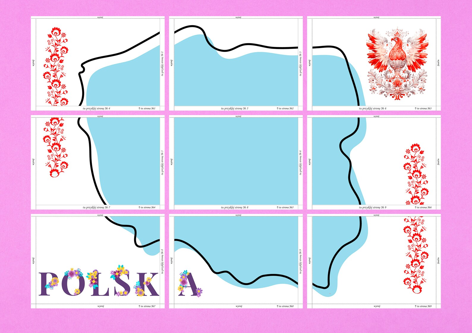 Mapa Polski | Poland Collaborative Poster | Polska, Moja Ojczyzna ...