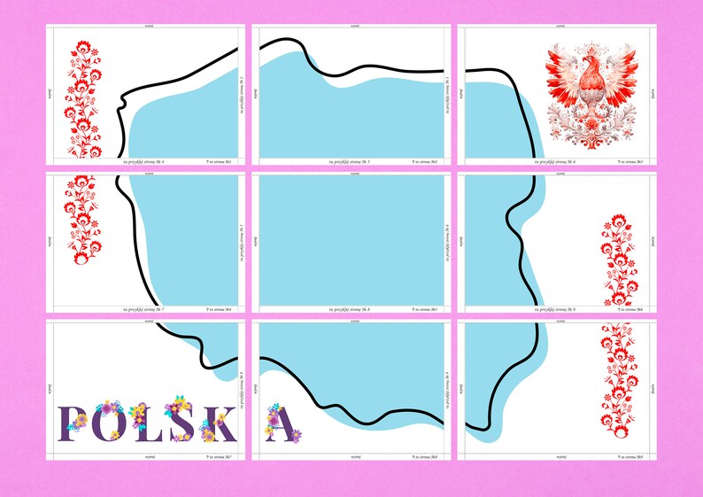 Mapa Polski | Poland Collaborative Poster | Polska, Moja Ojczyzna ...