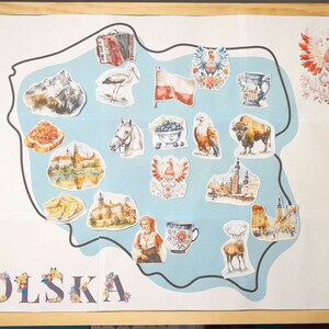 Mapa Polski | Poland Collaborative Poster | Polska, Moja Ojczyzna ...
