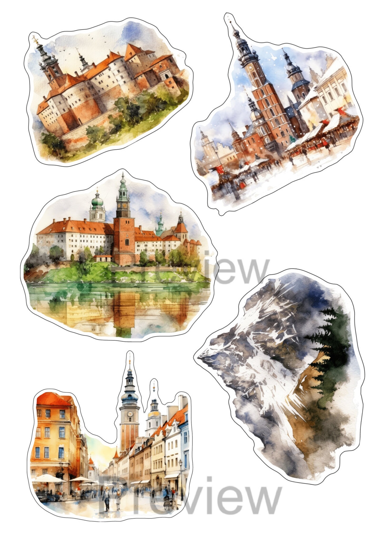 Mapa Polski | Poland Collaborative Poster | Polska, Moja Ojczyzna ...