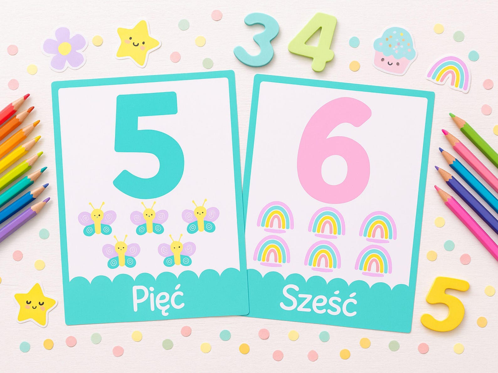 Liczby 1-10 Po Polsku | Polish Numbers Flashcards for Kids | Nauka ...