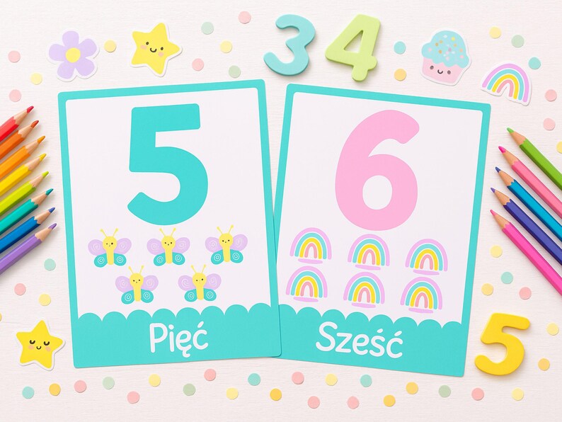 Liczby 1-10 Po Polsku | Polish Numbers Flashcards for Kids | Nauka ...