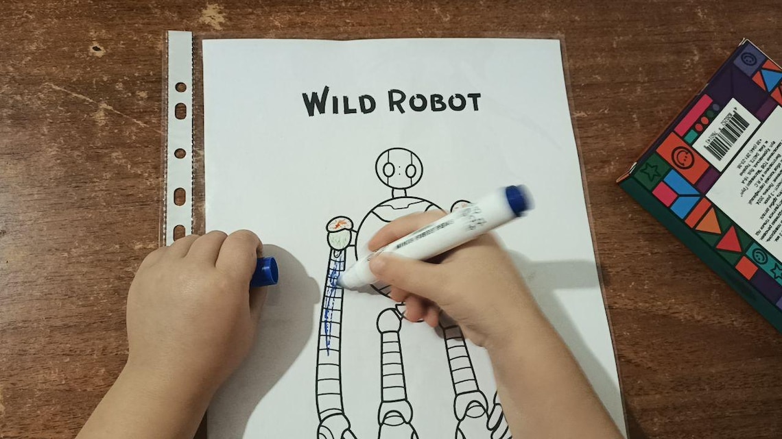 Wild Robot Coloring Page for Kids - Etsy