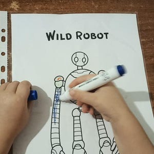 Wild Robot Coloring Page for Kids - Etsy