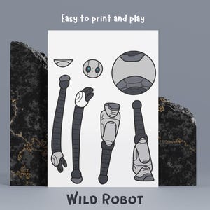 Wild Robot Cut and Glue Scissors Skills Activity for Kids - Etsy
