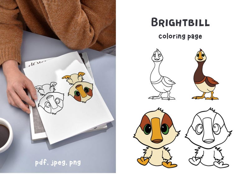 Brightbill Coloring Page for Kids - Etsy