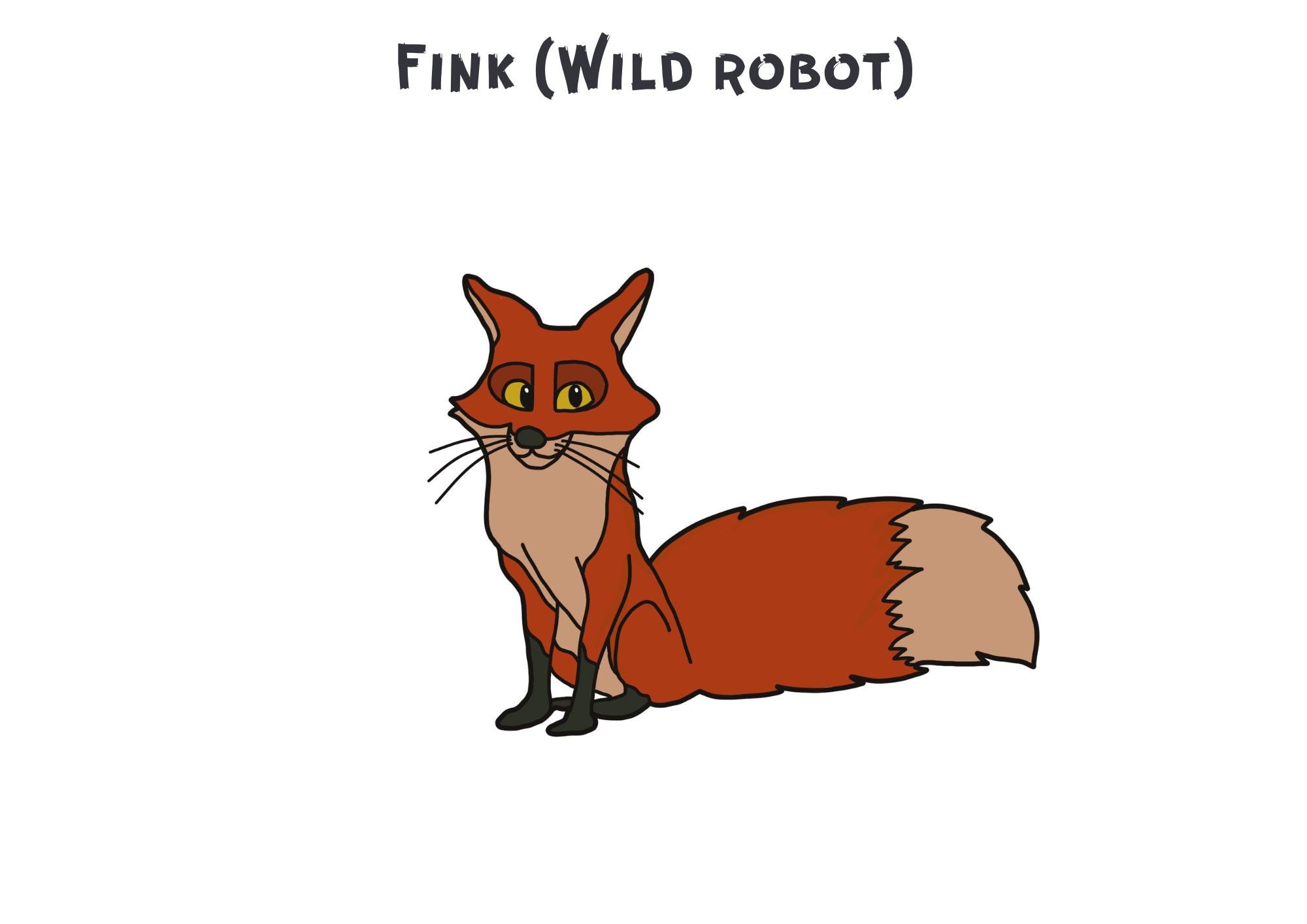 Fink Wild Robot Coloring Page for Kids - Etsy