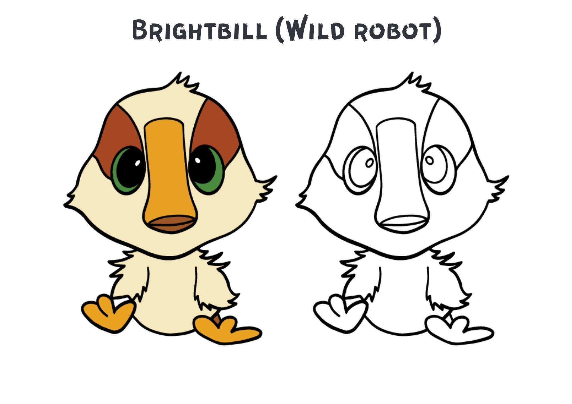 Brightbill Coloring Page for Kids - Etsy