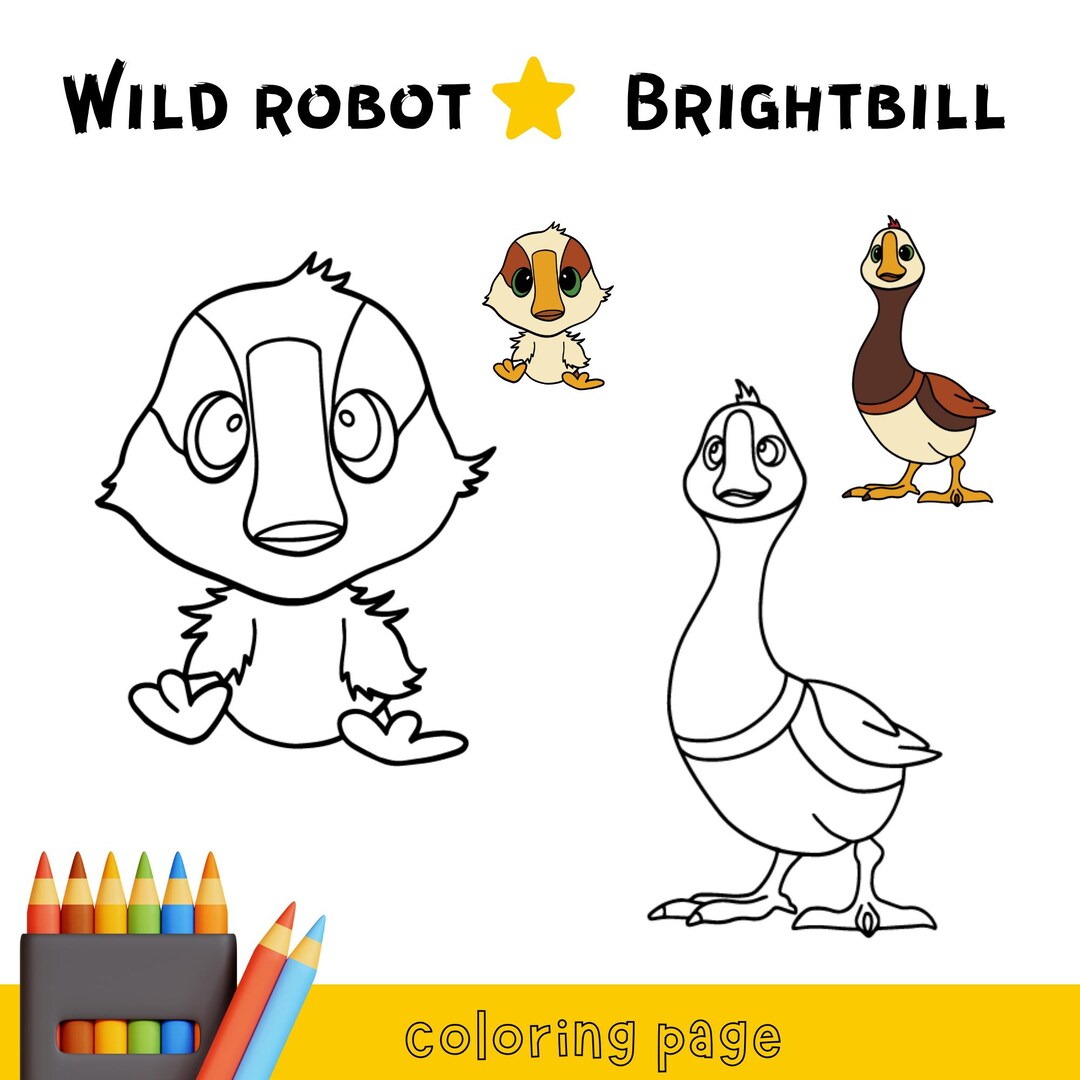 Brightbill Coloring Page for Kids - Etsy