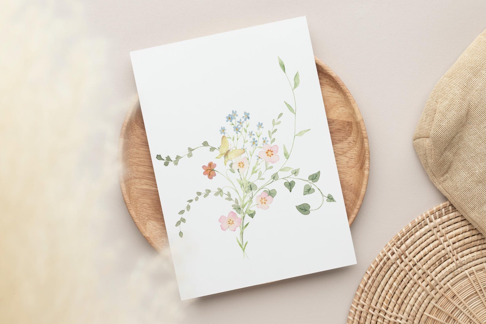 Wildflower Watercolor Clipart Meadow Etude - Preppy Pastel Floral ...