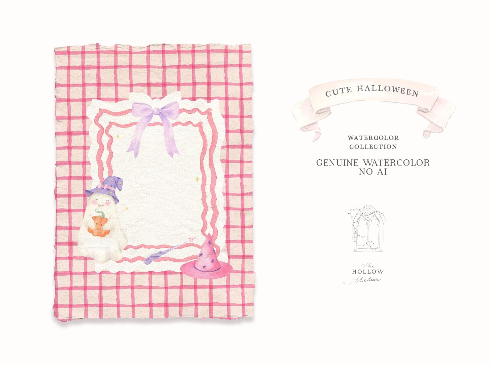 Cute Halloween Clipart Watercolor Fall Clipart | Pink Coquette ...