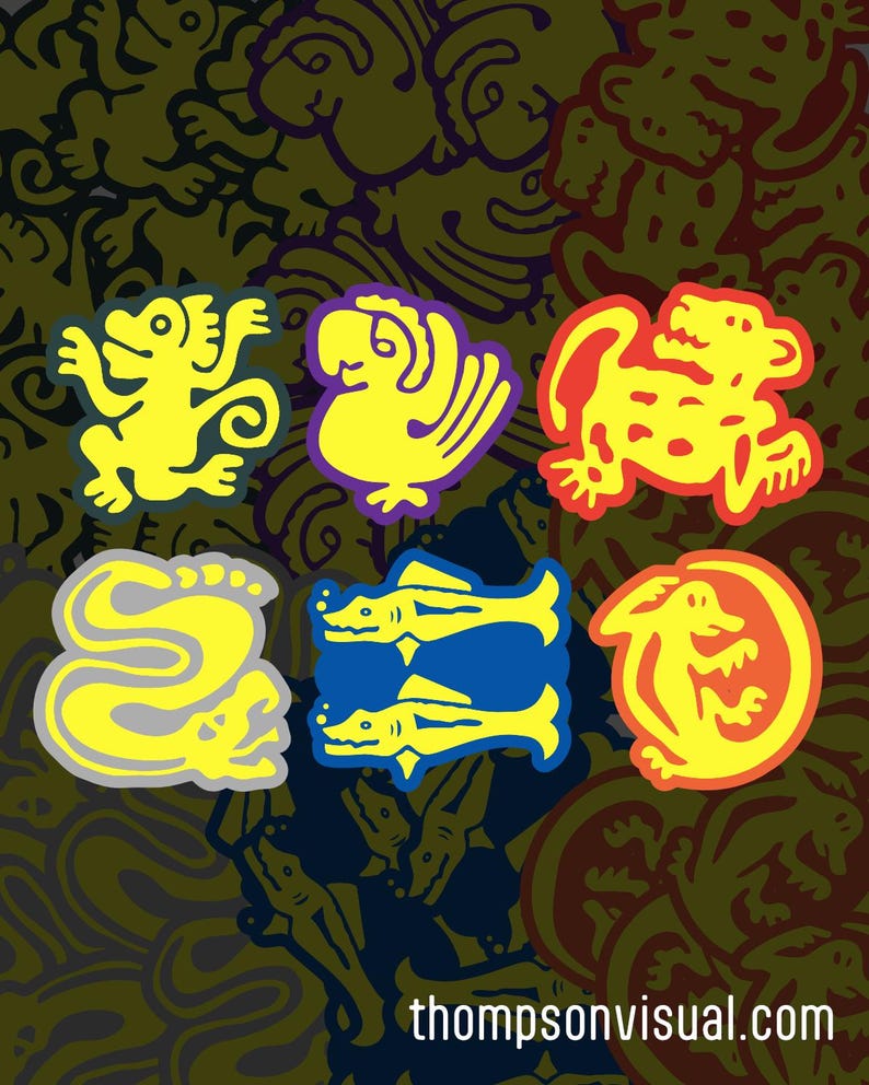 Stickers - Legends of the Hidden Temple Teams -green Monkeys -orange ...
