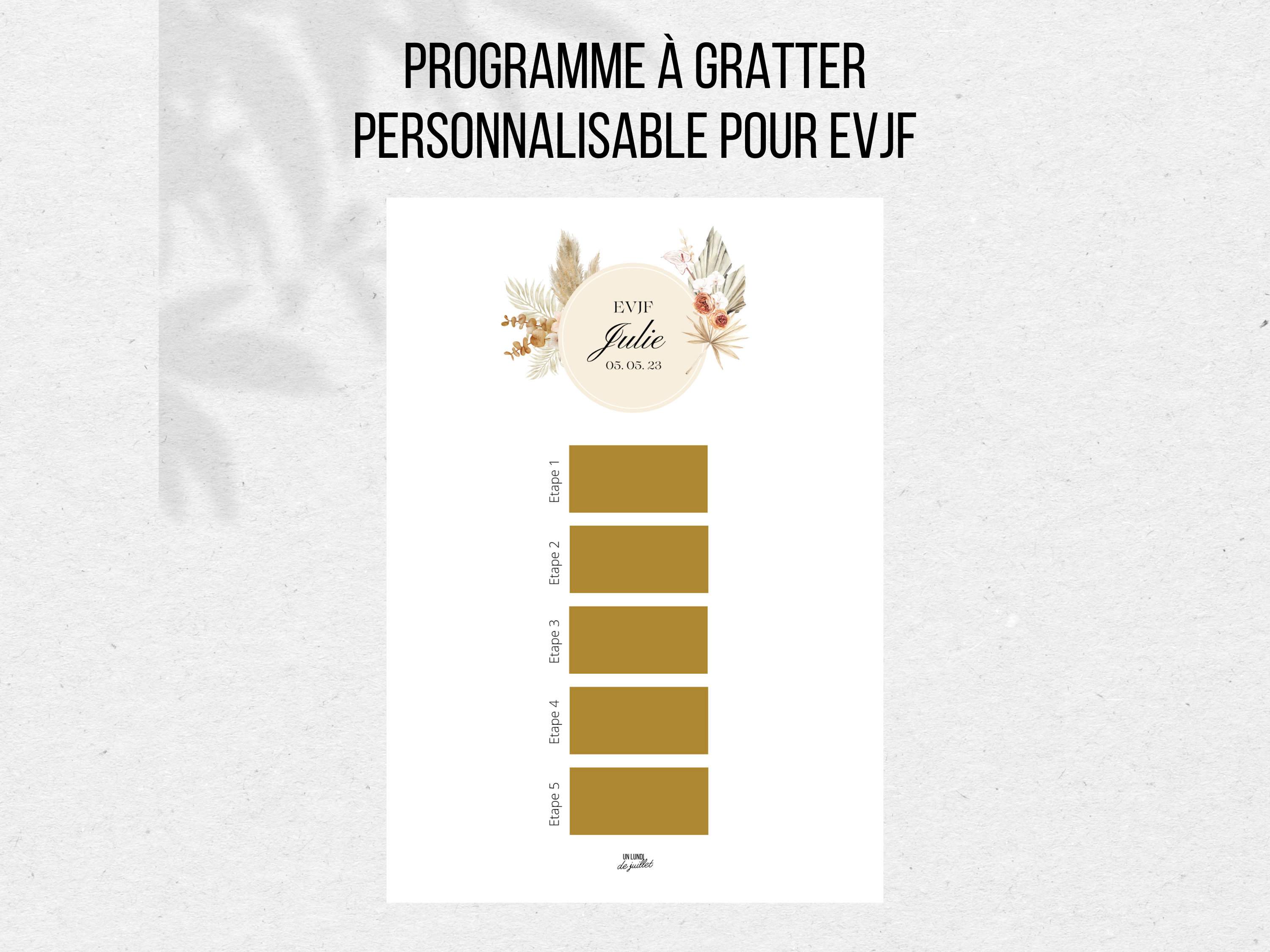 Carte à gratter pour EVJF programme EVJF carte - Etsy France