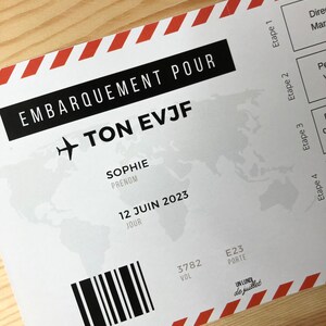 Carte à gratter pour EVJF, programme EVJF, carte personnalisable ...