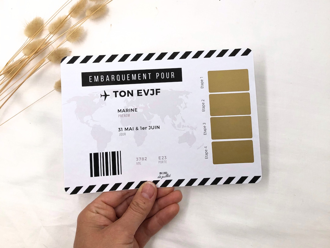 EVJF, programme EVJF personnalisé sous forme de carte à gratter EVJF ...