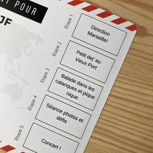 Carte à gratter pour EVJF, programme EVJF, carte personnalisable ...