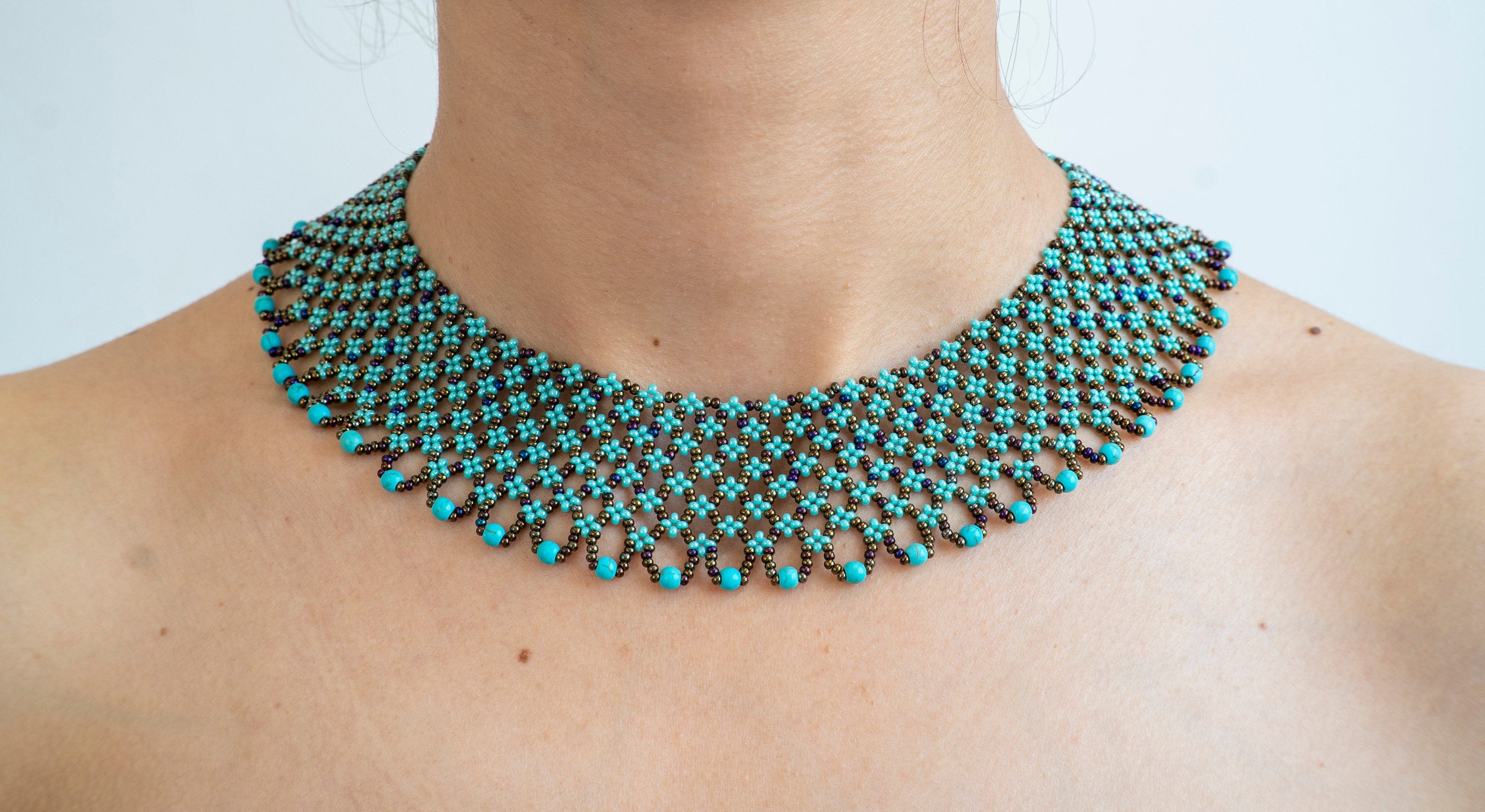 RGB Collar Necklace Style, Ginsburg Beaded Jewelry, Dissent Collar ...