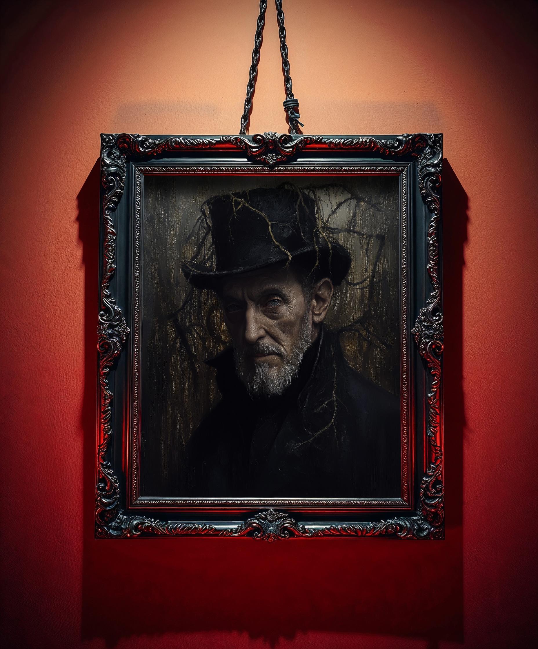 Gothic Victorian Patriarch Old Man Oil Painting Print, Printable ...