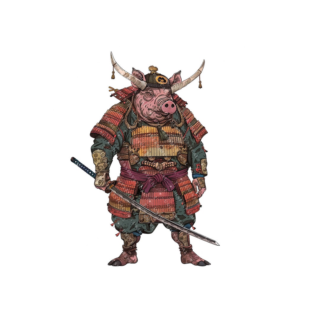 Pig Clipart, Pig Samurai Clipart PNG, High Resolution 300 DPI ...