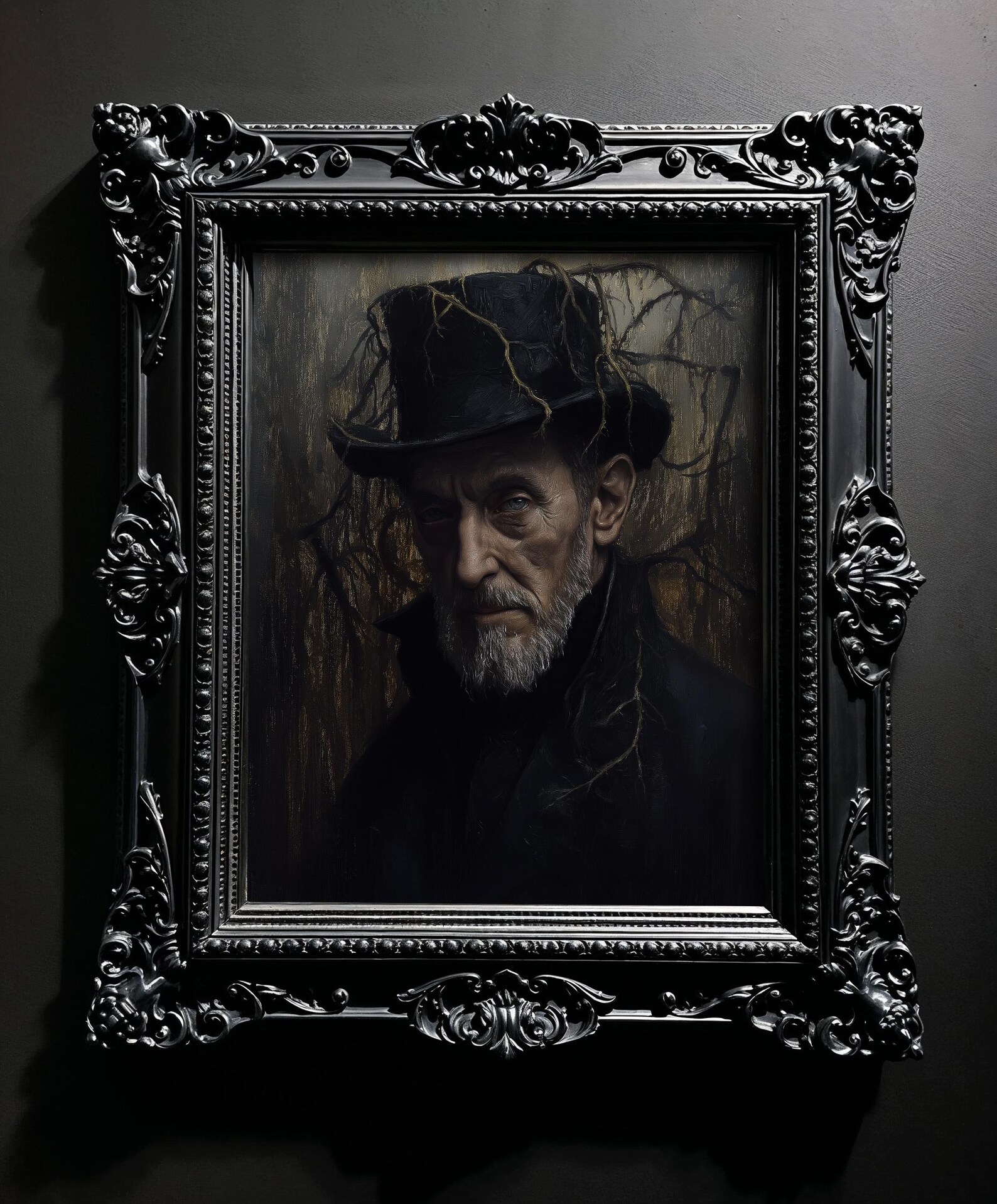 Gothic Victorian Patriarch Old Man Oil Painting Print, Printable ...