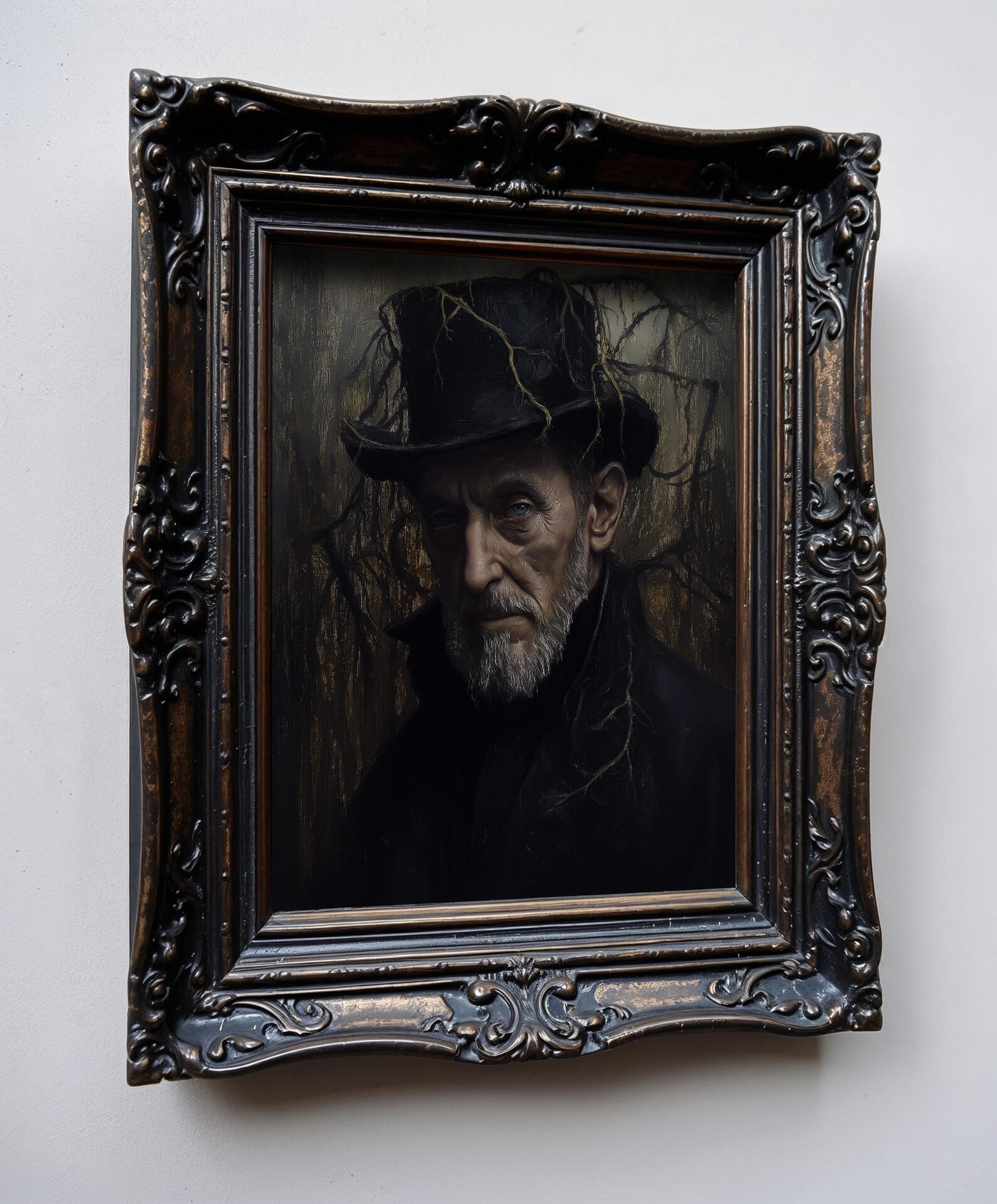 Gothic Victorian Patriarch Old Man Oil Painting Print, Printable ...
