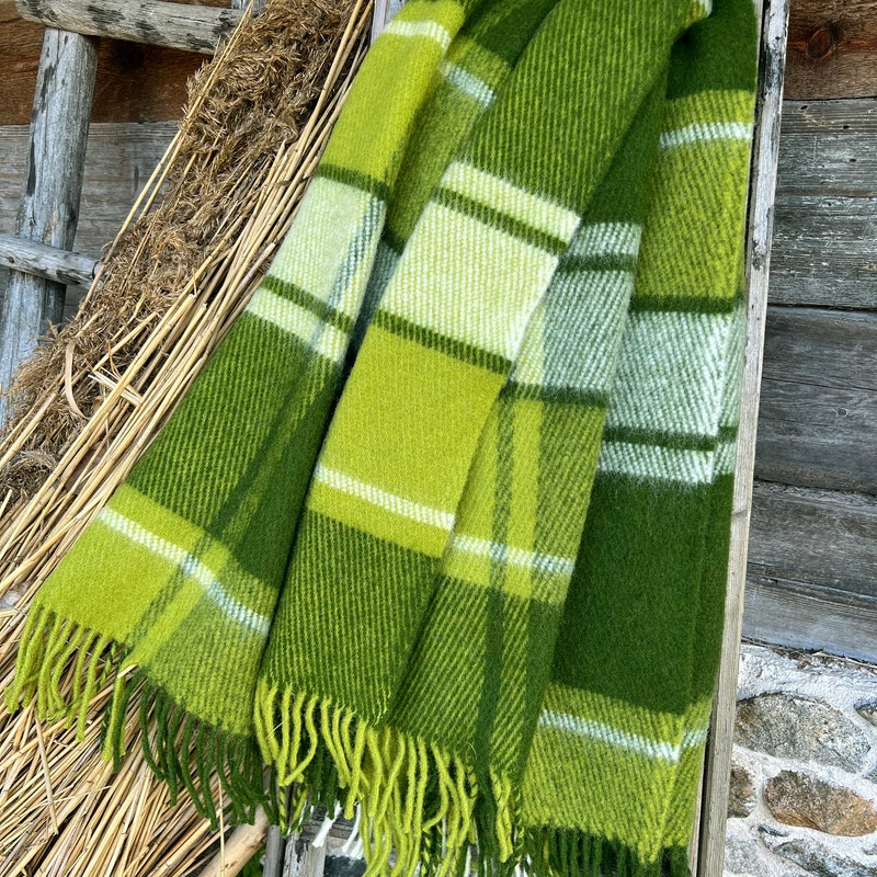 Plaid Wool Throw - Etsy