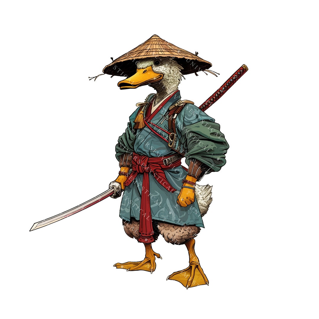 Duck Clipart, Duck Samurai Clipart PNG, High Resolution 300 DPI ...