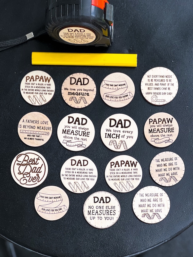 Fathers Day Glowforge SVG || Fathers Day Tape Measure SVG || Tape ...