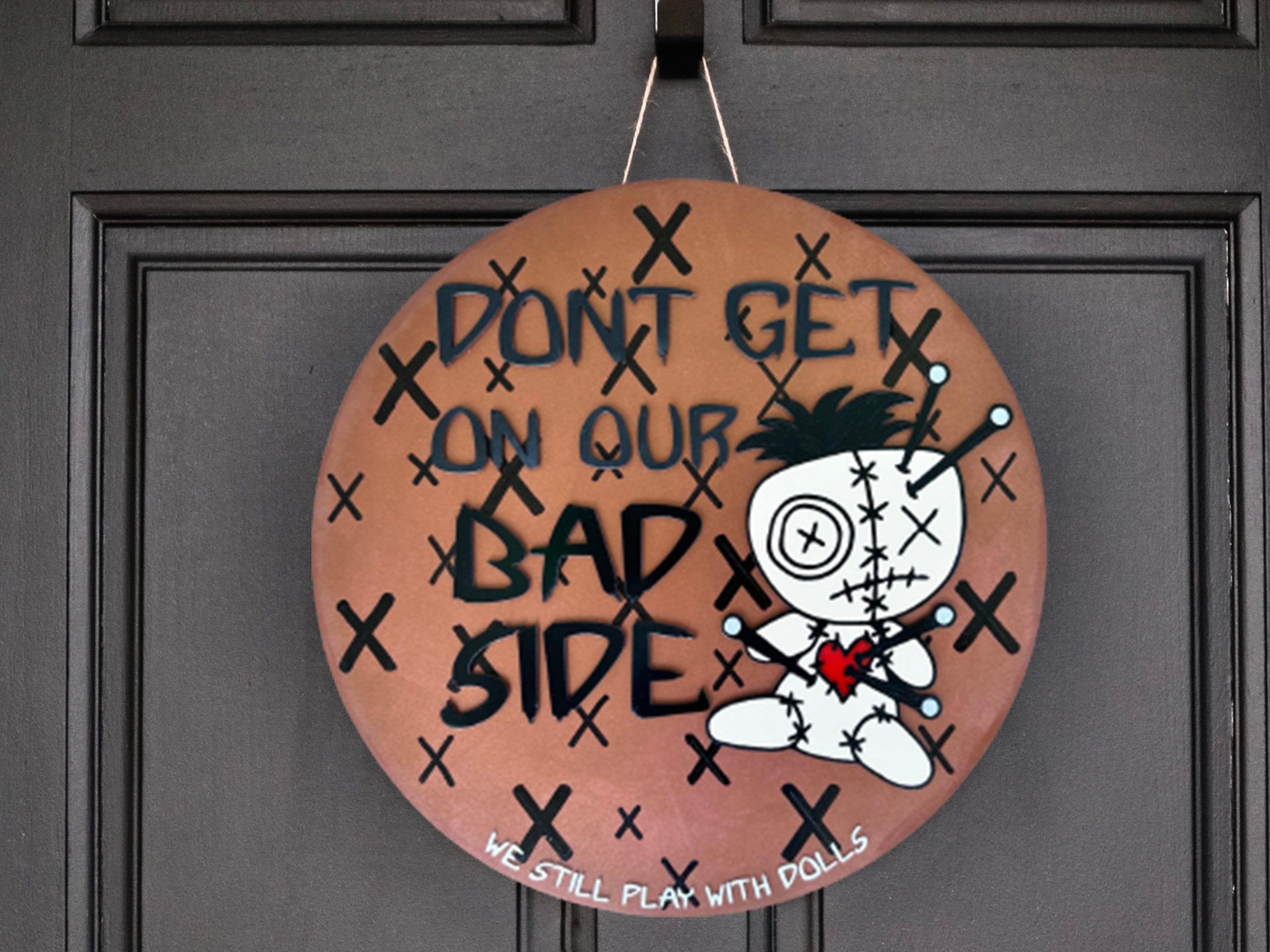 Voodoo Doll SVG || Halloween Door Hanger || Welcome Sign || Door Round ...