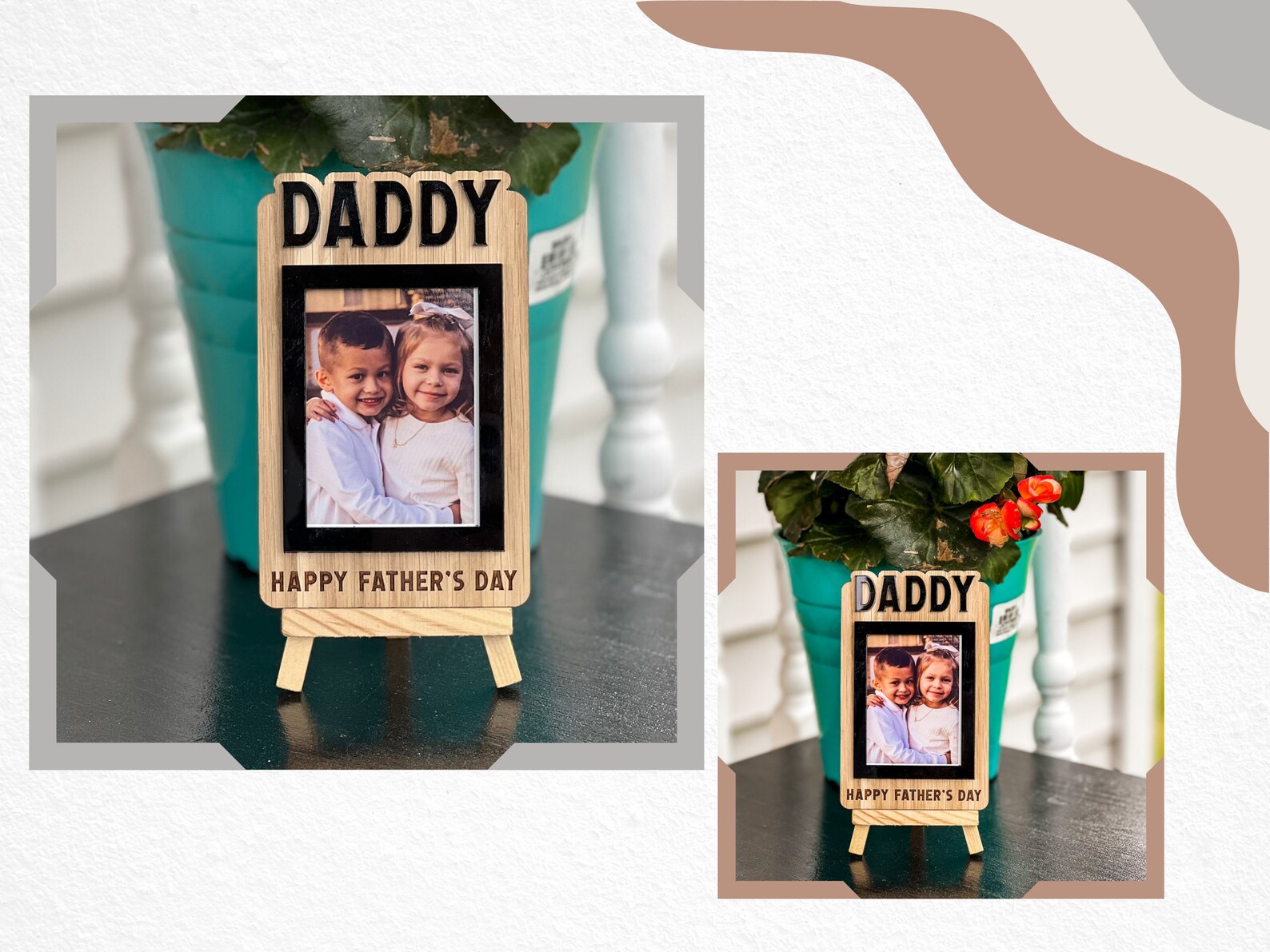 Daddy Picture Frame || Daddy Photo Magnet SVG || Laser Ready File ...