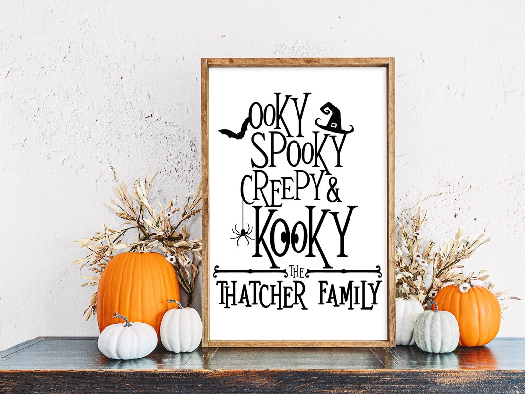 Ooky Spooky || Creepy + Kooky || Halloween Decor SVG || Halloween SVG ...