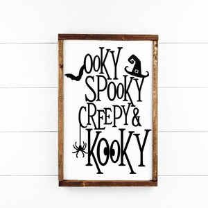 Ooky Spooky || Creepy + Kooky || Halloween Decor SVG || Halloween SVG ...