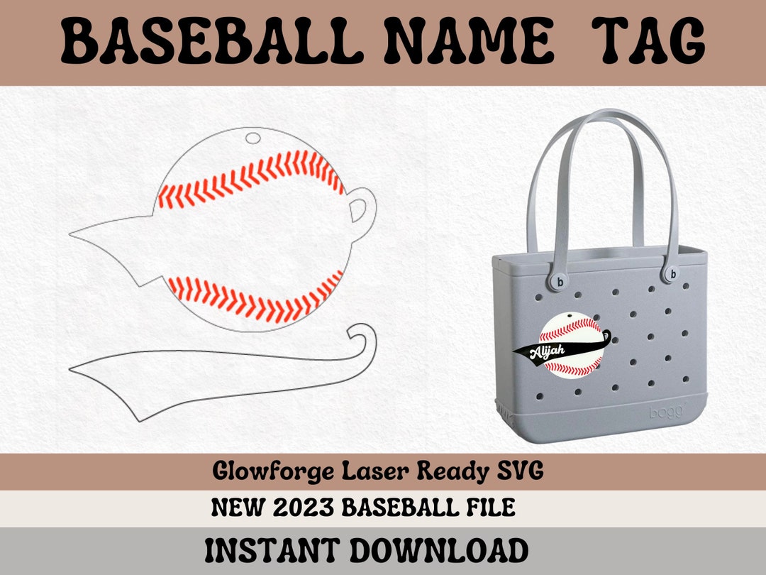 Baseball Bag Tag || Baseball Name SVG || Baseball SVG || Glowforge ...
