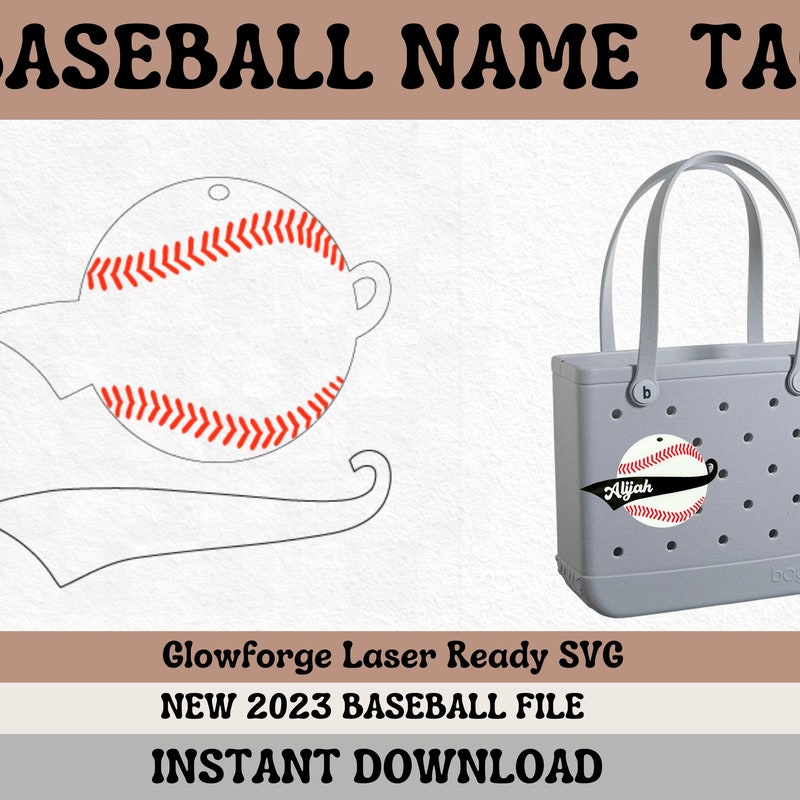 Baseball Bag Tag - Etsy