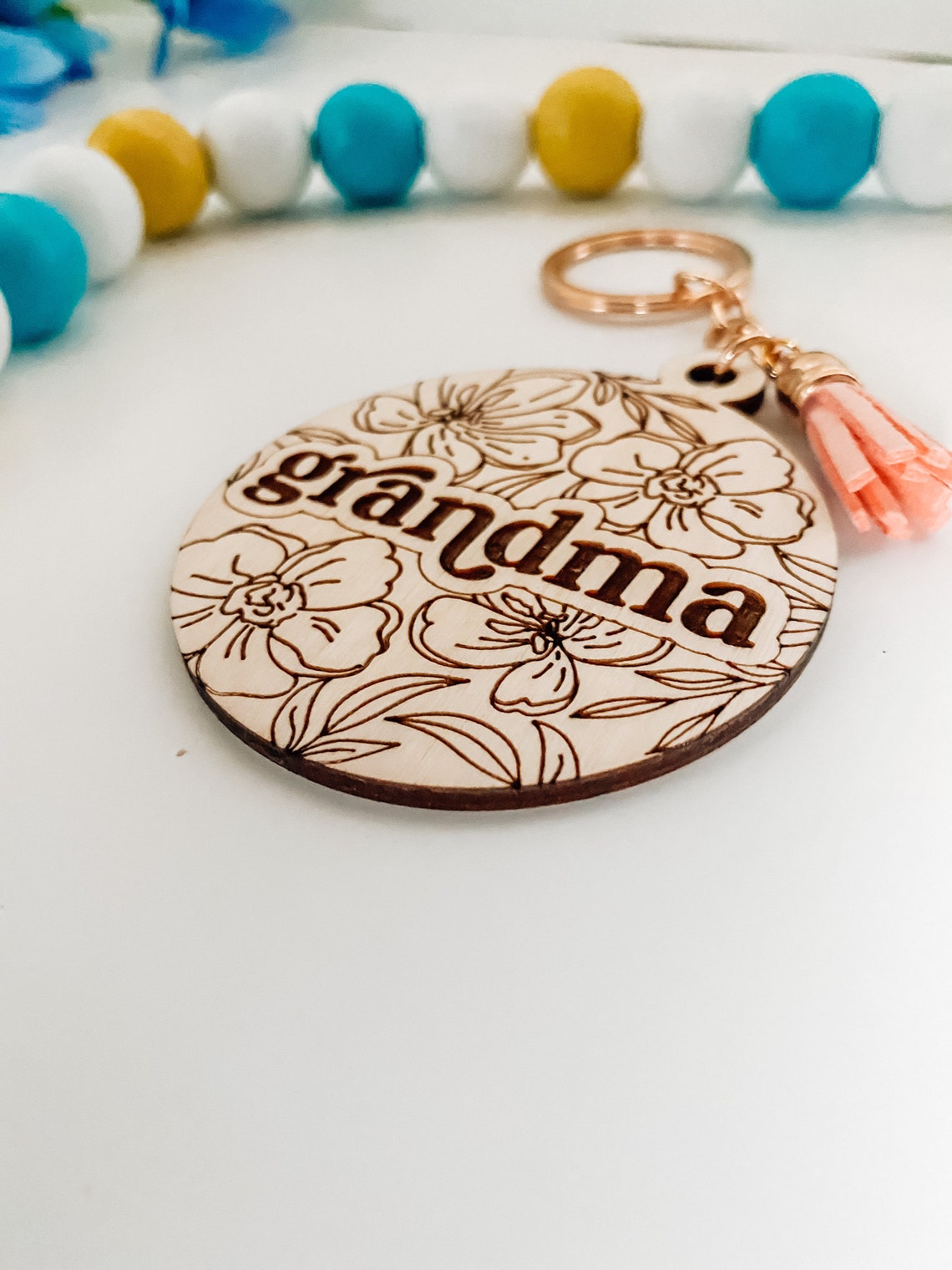 Grandma Floral Keychain SVG Grandma Svg Mothers Day Svg - Etsy