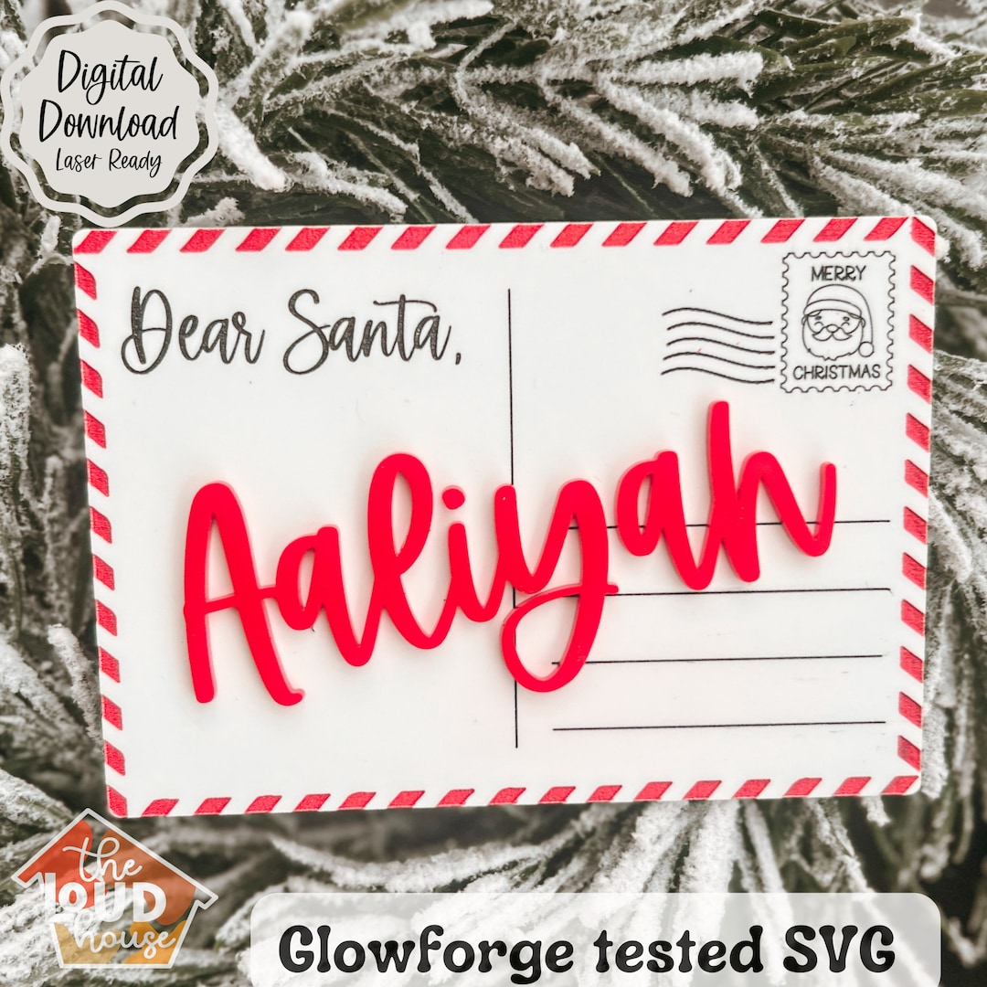 Christmas Name Tag | Post Card Tag | Christmas Mail | Christmas Kids ...