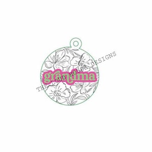 Grandma Floral Keychain SVG || Grandma Svg || Mothers Day Svg ...