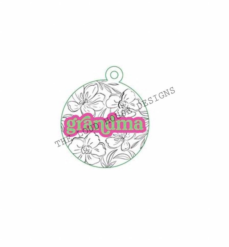 Grandma Floral Keychain SVG || Grandma Svg || Mothers Day Svg ...