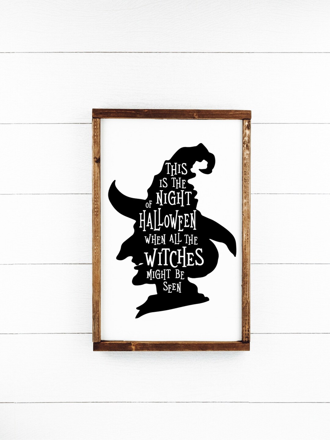 Witch Head Silhouette || Witch SVG || Halloween Sign Decor || Night of ...