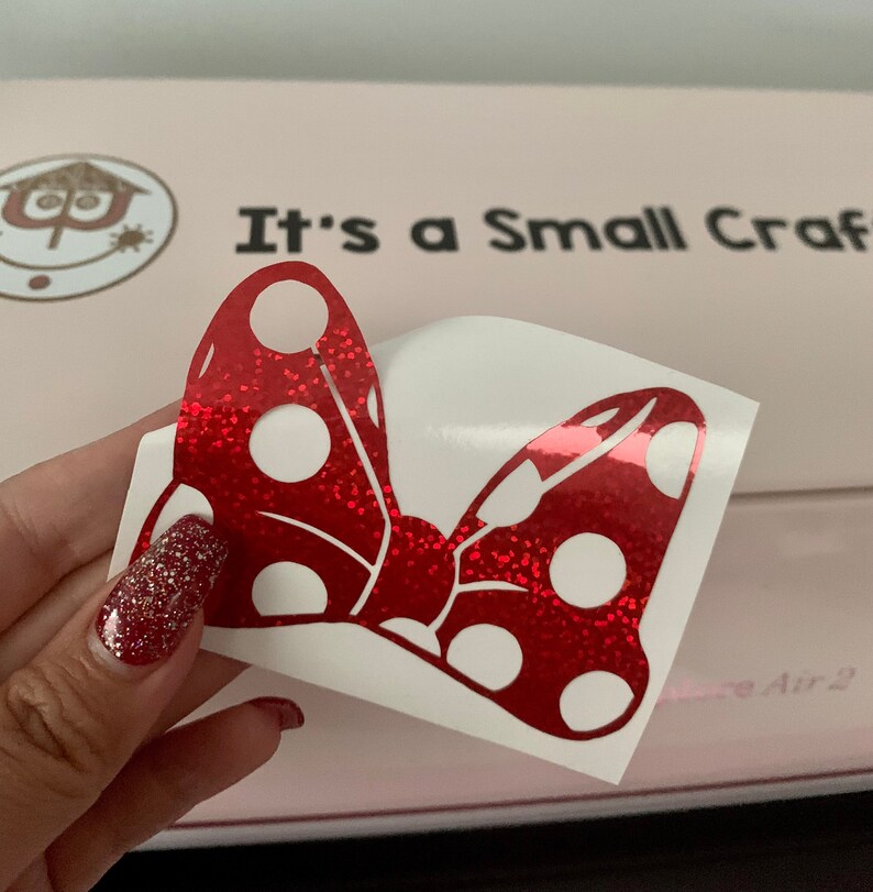 Minnie Mouse Bow Vinyl Decal - Etsy