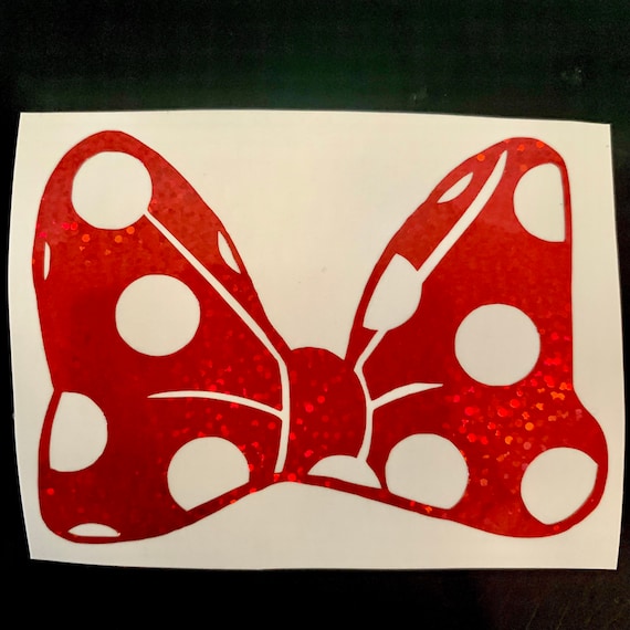 Minnie Mouse Bow Vinyl Decal - Etsy
